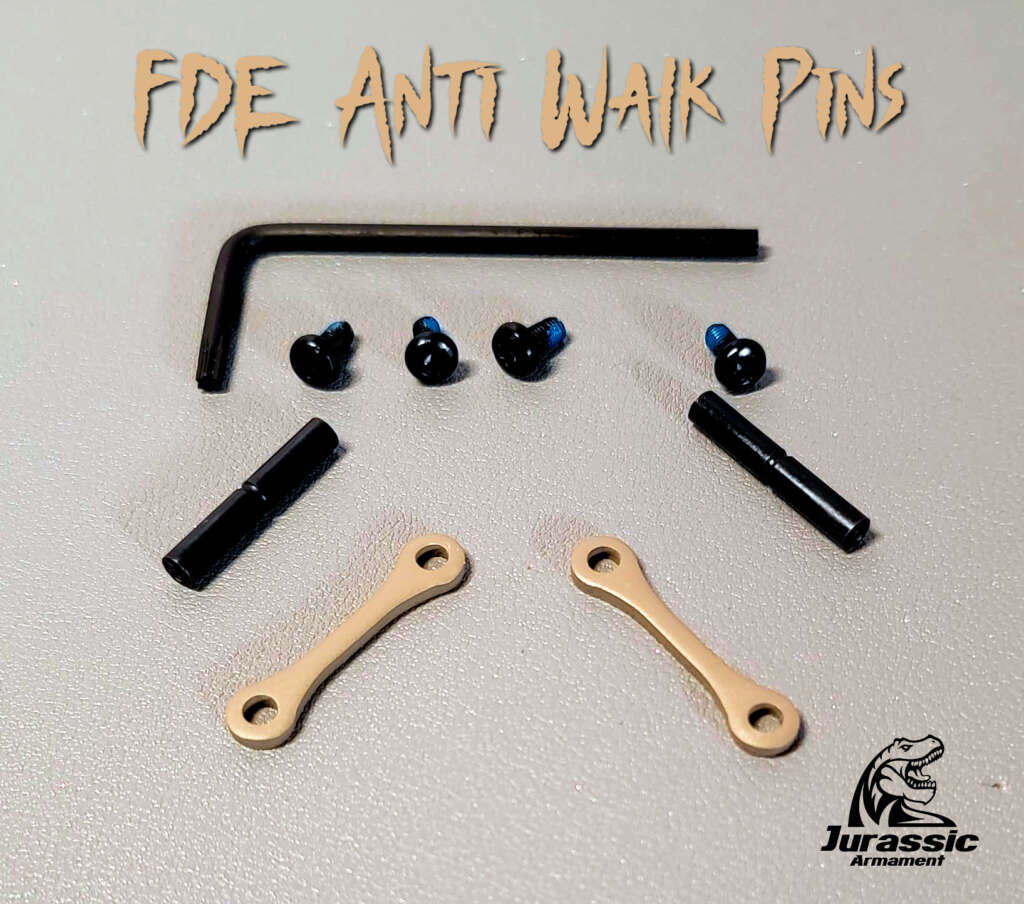 FDE Flat Dark Earth Anti Walk Pin set AR15 ANTI-ROTATIONAL Trigger ...